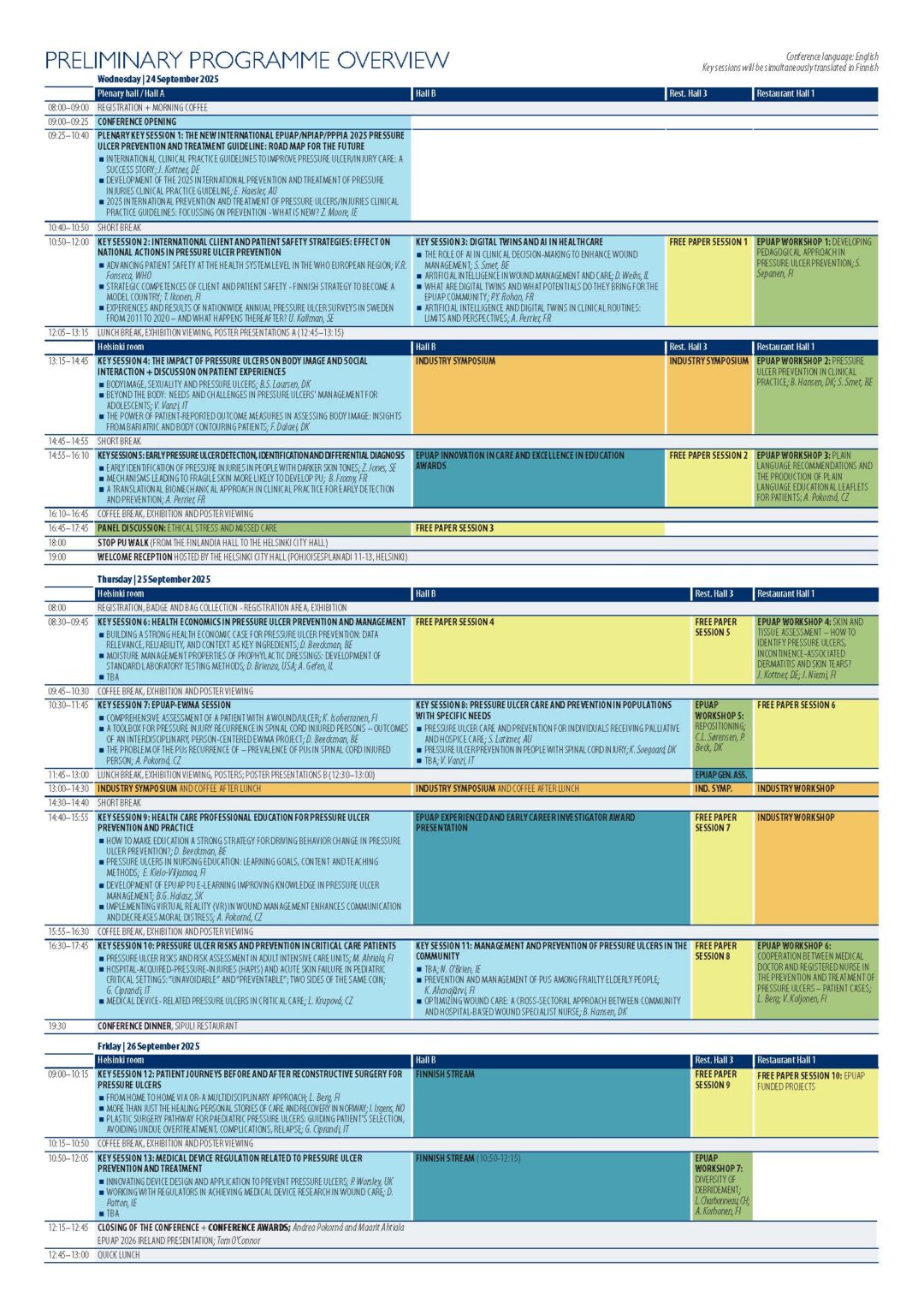 Programme overview | EPUAP 2025